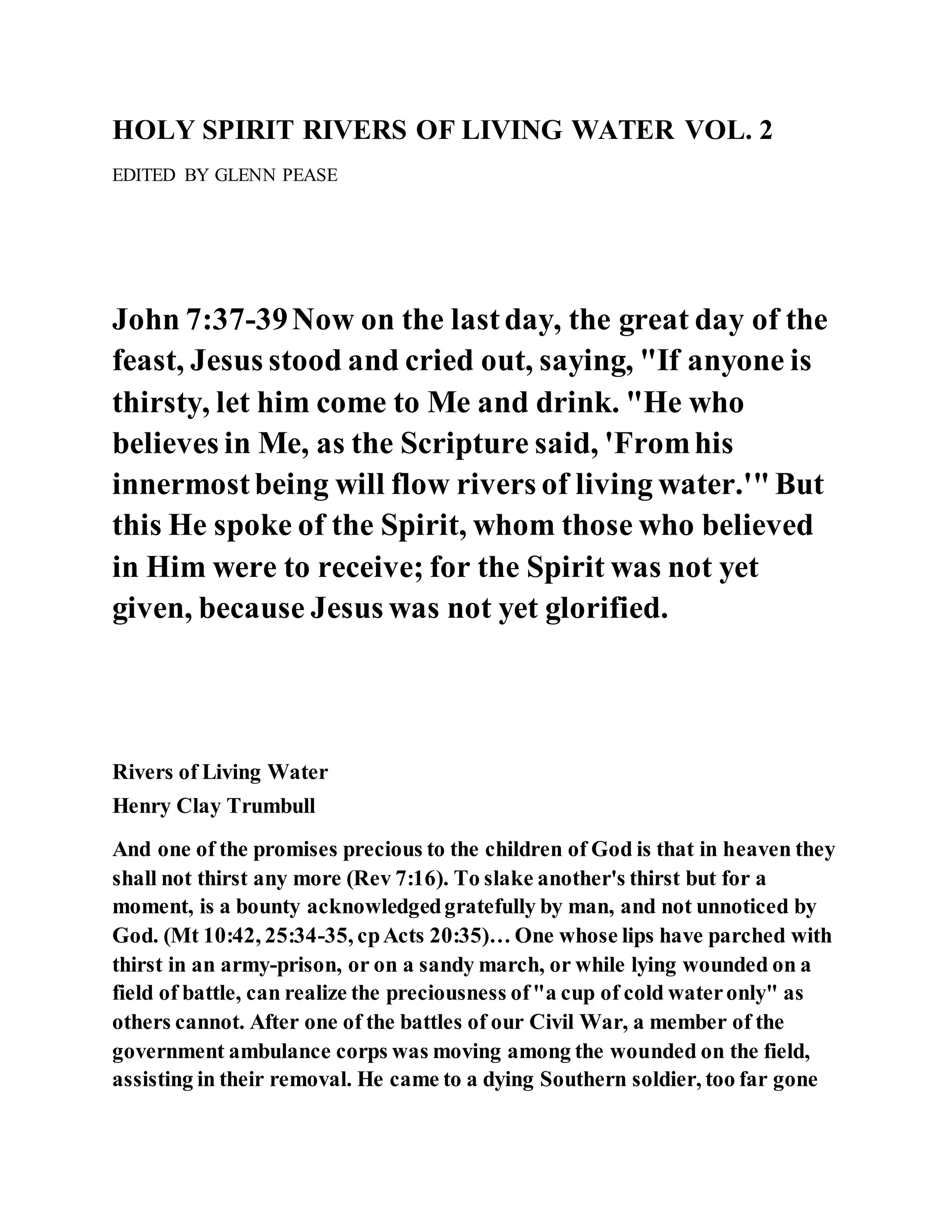 Holy spirit rivers of living water vol. 2 | PDF