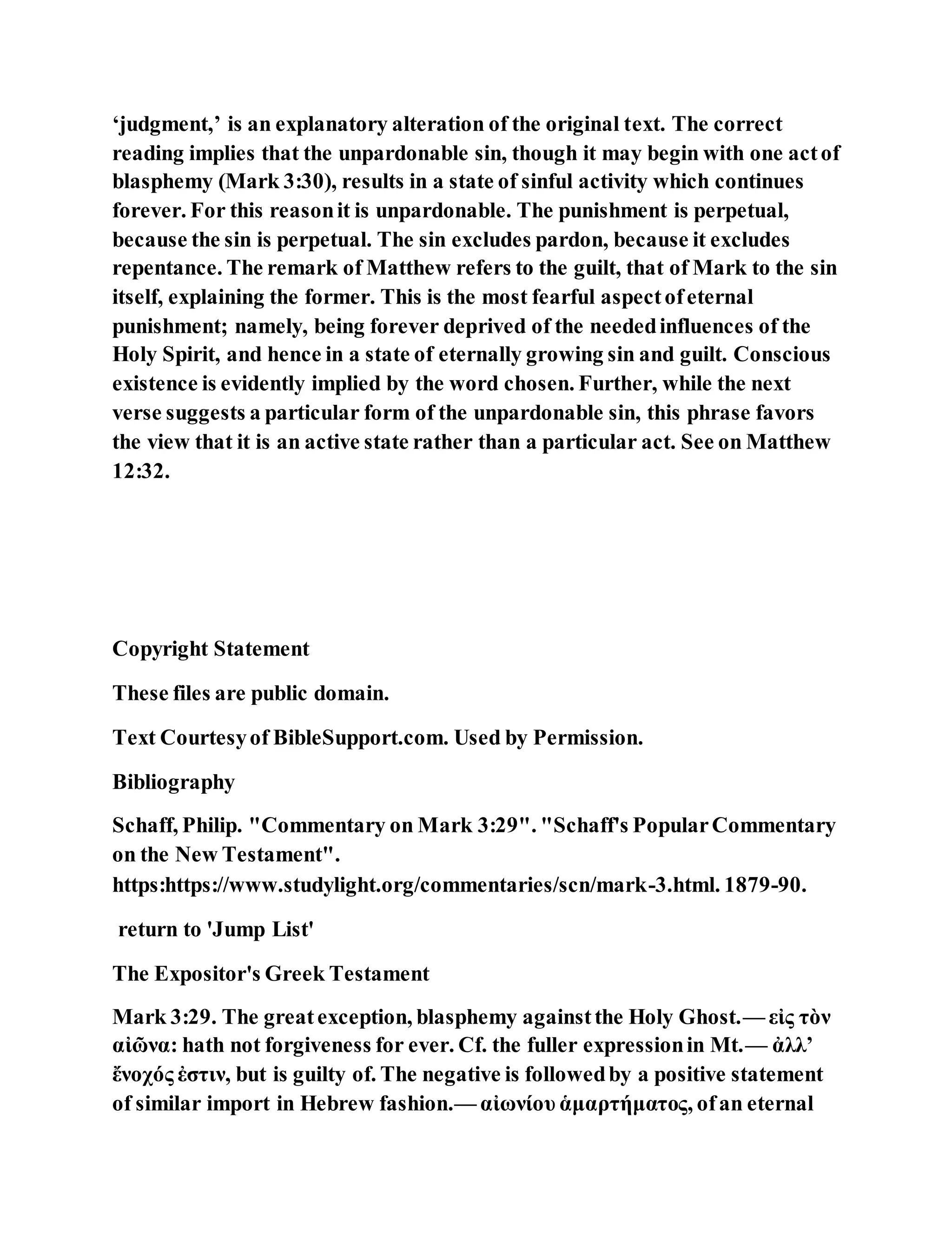 Holy spirit unforgivable sin against | DOCX