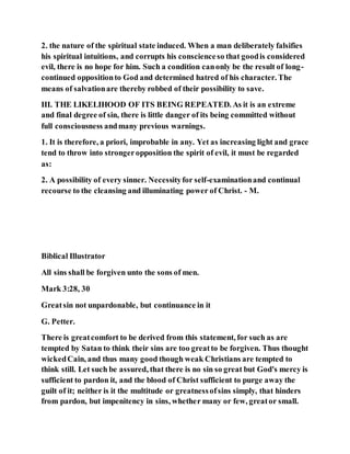 Holy spirit unforgivable sin against | DOCX