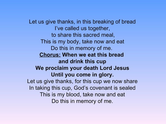 Holy thursday powerpoint | PPT
