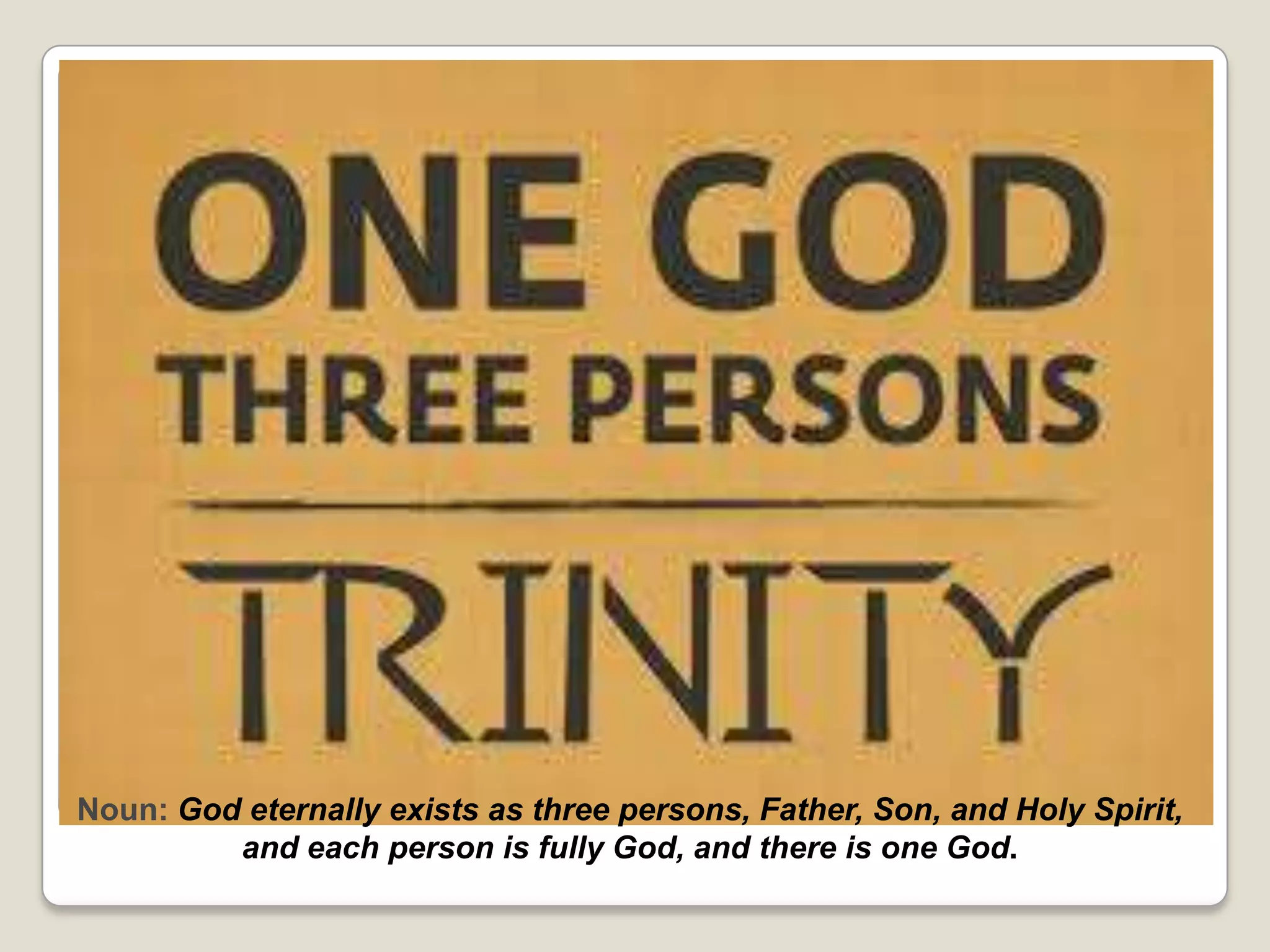 The Triune God (Talk) | PPTX
