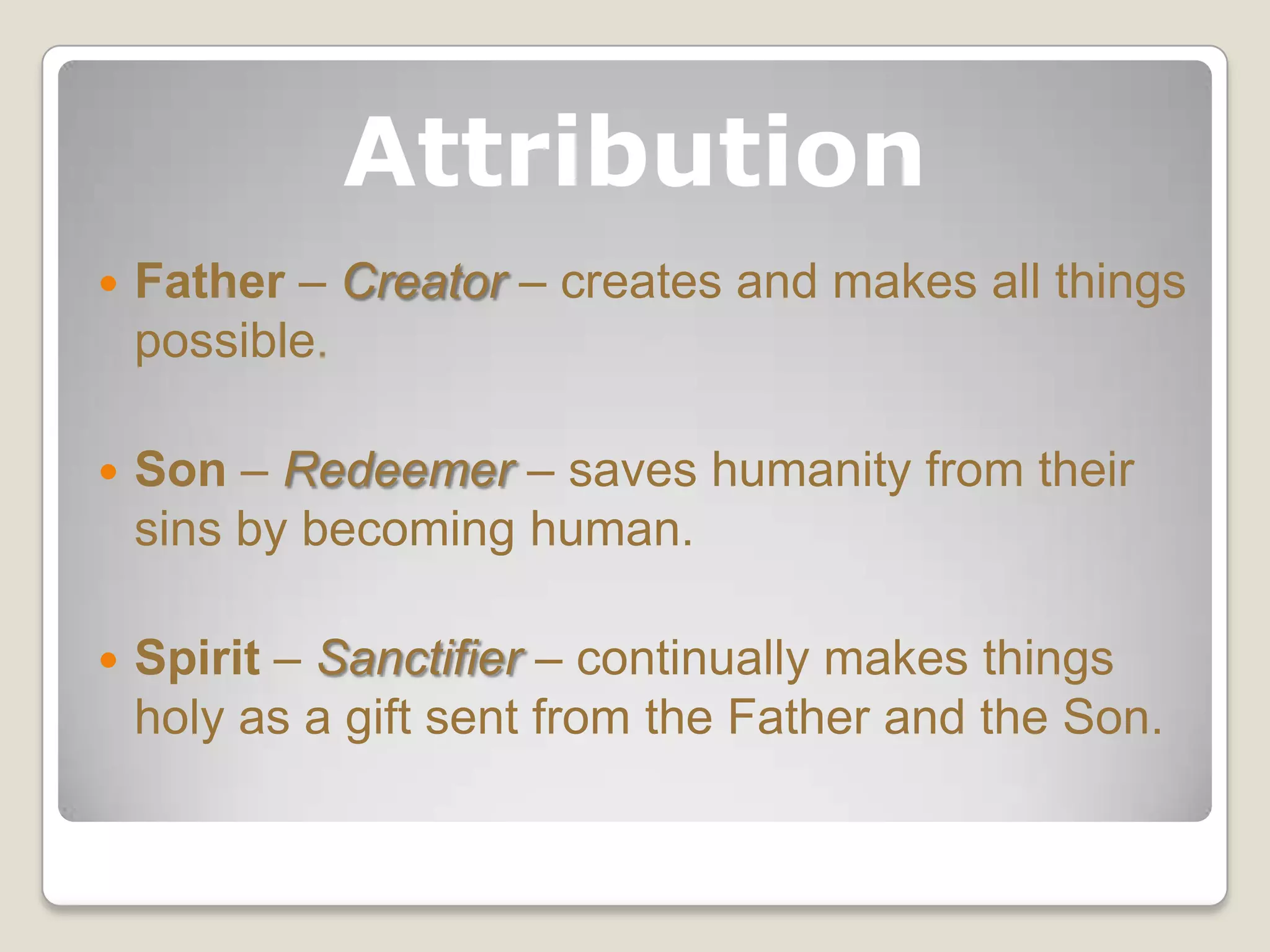 The Triune God (Talk) | PPTX