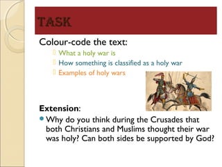 Holy war and jihad | PPT
