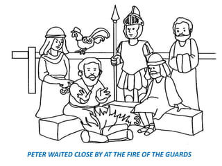 Peter Denies Jesus Coloring Page