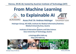Andreas Holzinger: From Machine Learning to Explainable AI | PPT