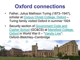 Alan Turing and Oxford | PPT