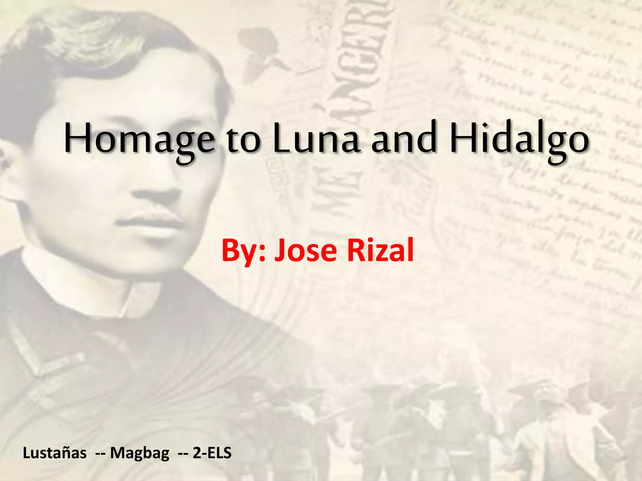 Homage to luna and hidalgo (brindis) | PPTX