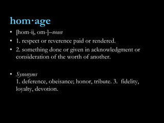 Homage to an Artist | PPT