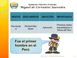 Hombre de pacaicasa | PPTX