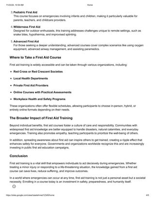 First Aid Courses: A Lifesaving Skill Everyone Should Learn | PDF