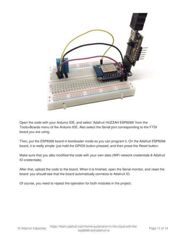 Home automation-in-the-cloud-with-the-esp8266-and-adafruit-io | PDF