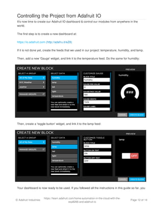Home automation-in-the-cloud-with-the-esp8266-and-adafruit-io | PDF