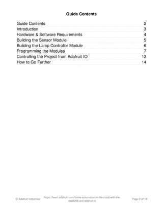 Home automation-in-the-cloud-with-the-esp8266-and-adafruit-io | PDF