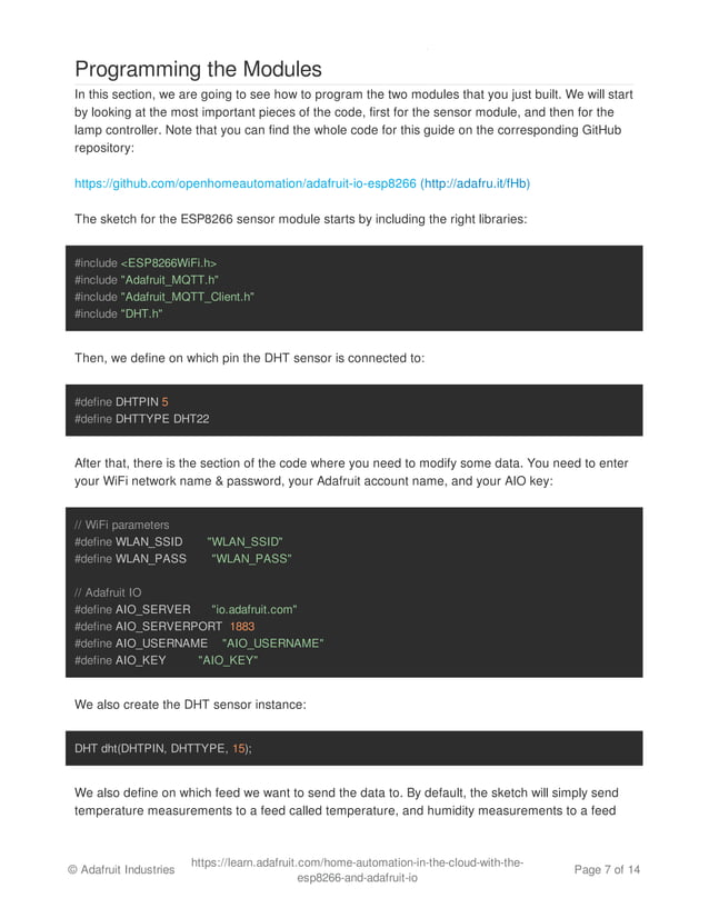 Home automation-in-the-cloud-with-the-esp8266-and-adafruit-io | PDF
