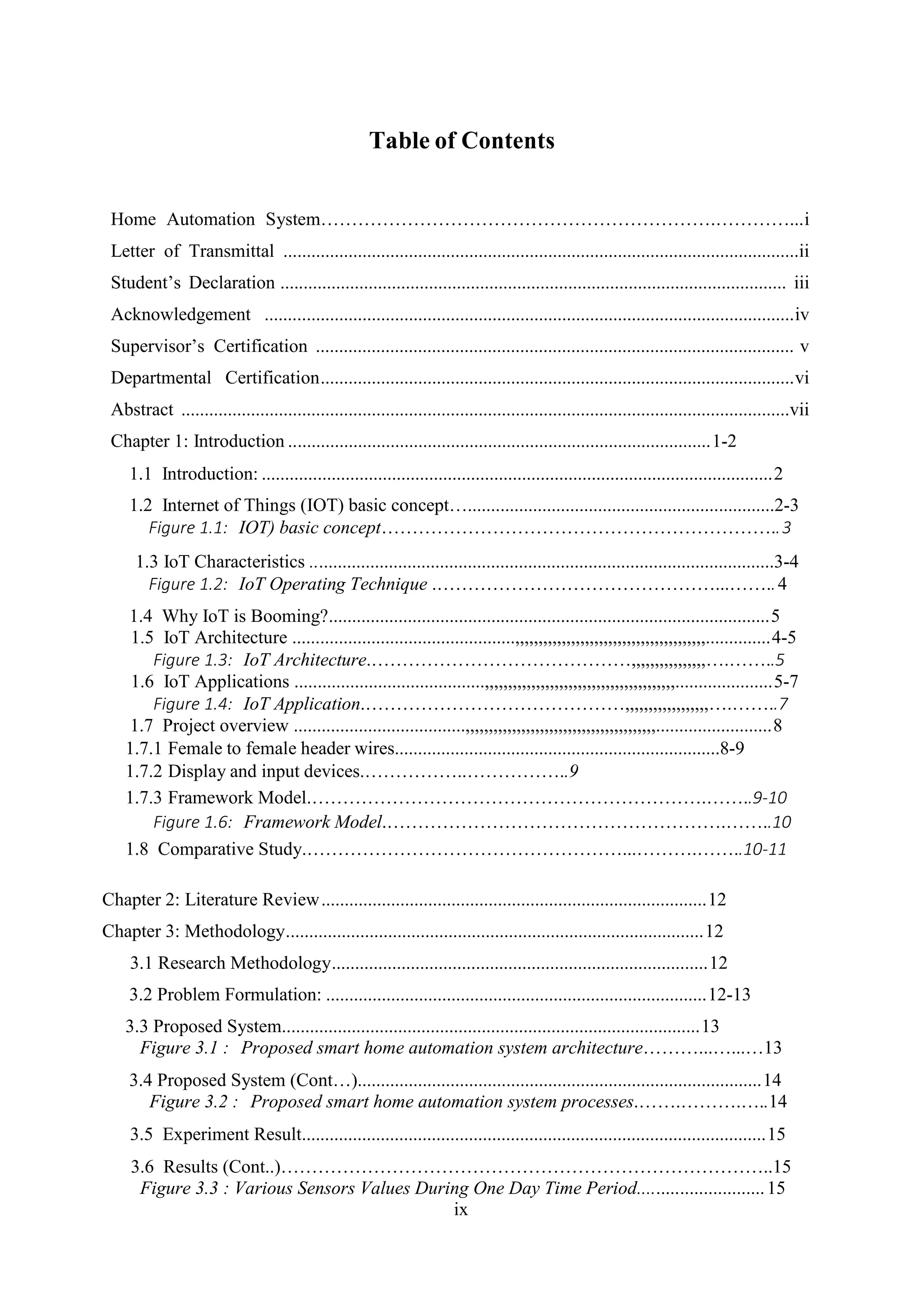 IOT - Thesis Report about Home Automation System | PDF
