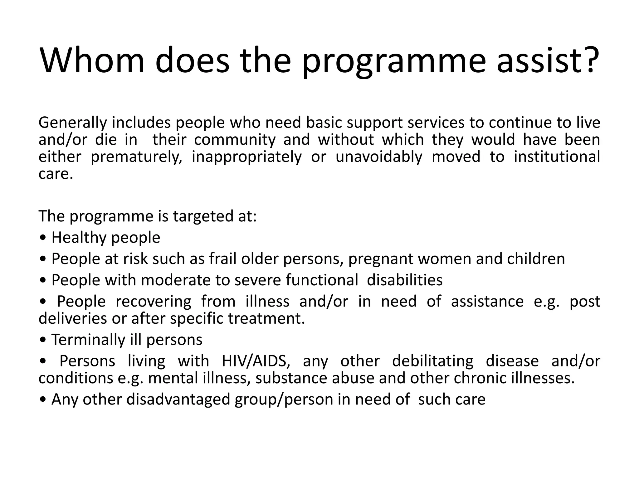 Home based care | PPTX