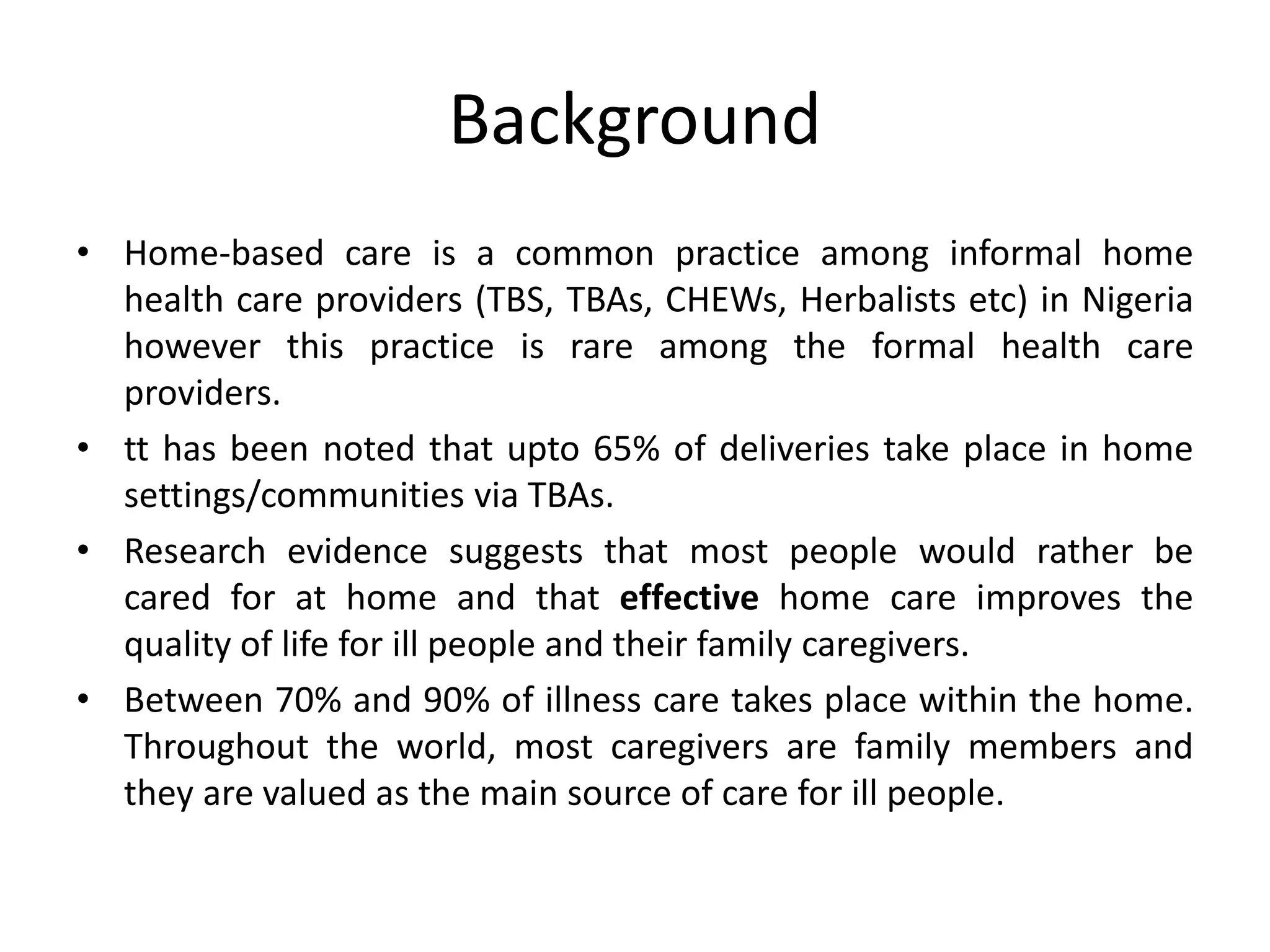 Home based care | PPTX