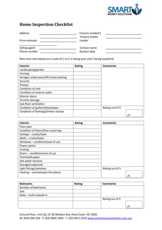 Home Inspection Checklist | PDF