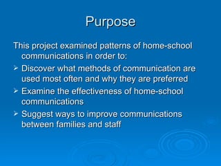 Home-School Communications Research Presentation | PPT