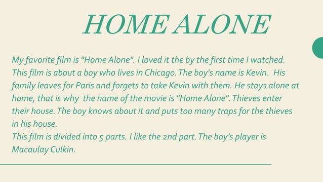 Home alone. my favorite film | PPTX