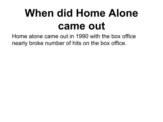 Home alone power point | PPTX