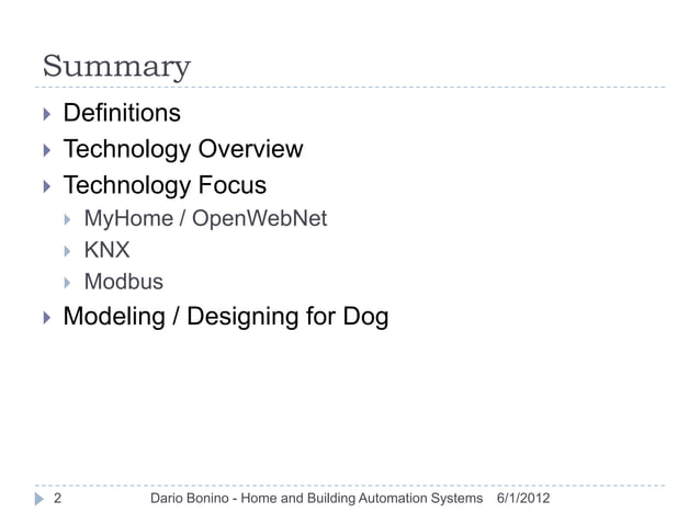 Home and building automation systems | PPTX