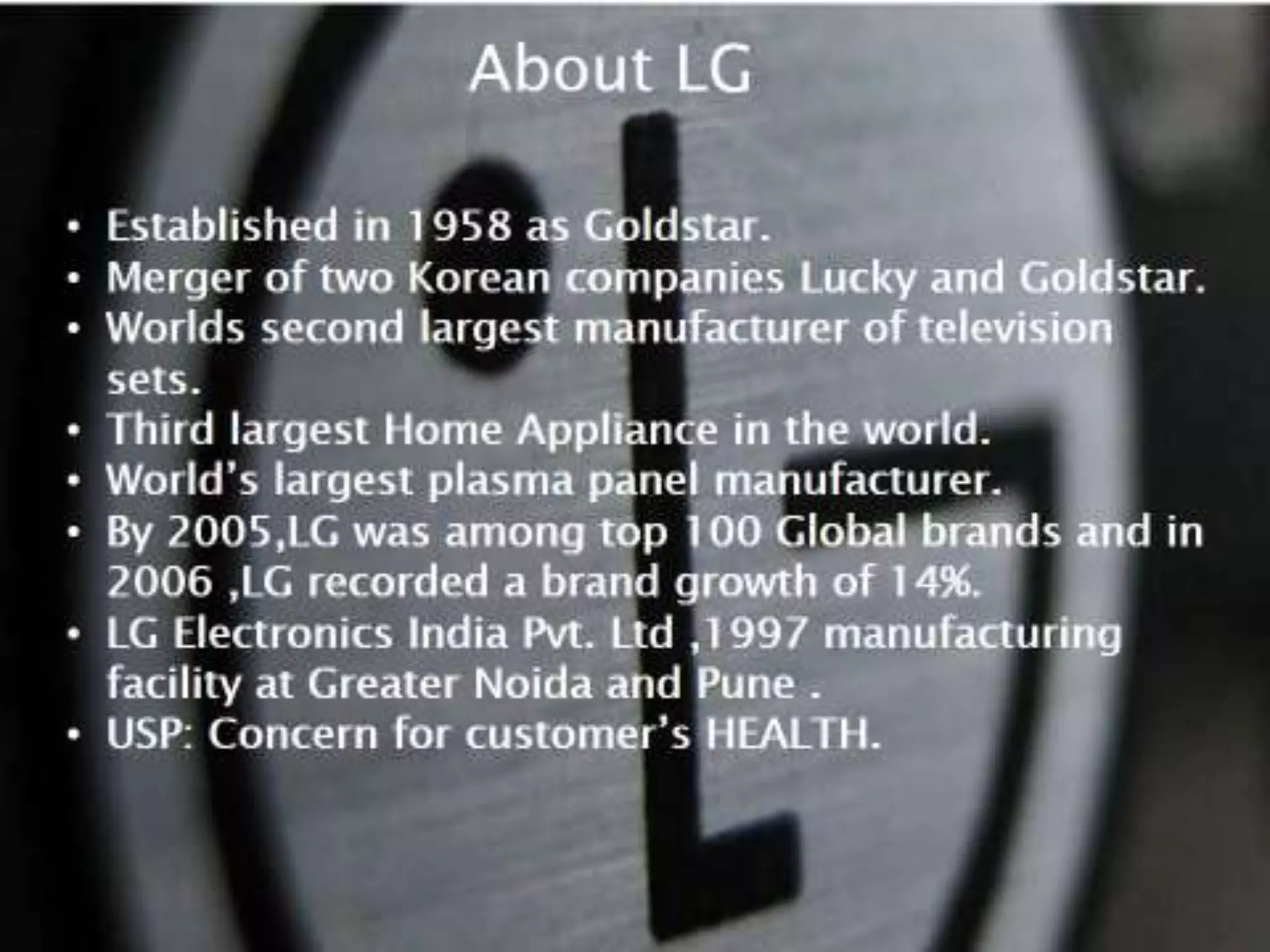 LG Consumer durables:Home appliances Marketing Analysis | PPTX