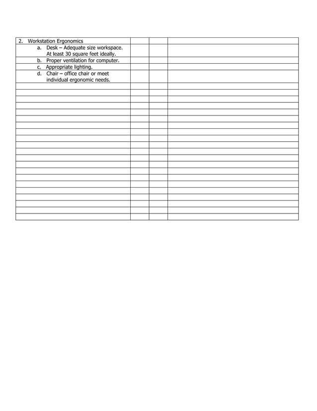 Home Assessment Check Off Sheet | PDF