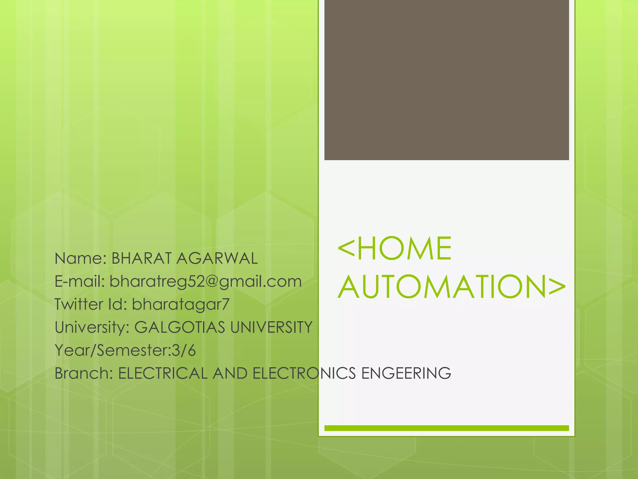 Home Automation | PPT
