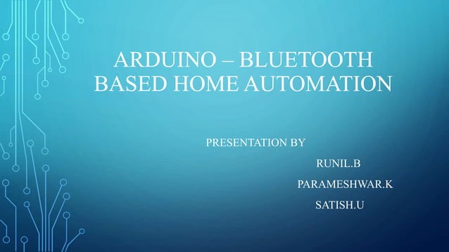 Bluetooth Based Home Automation Using Arduino Uno Pptx Technology And Computing