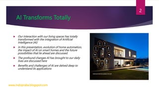 Home Automation and AI.pptx with colourful insights | PPTX | Internet ...