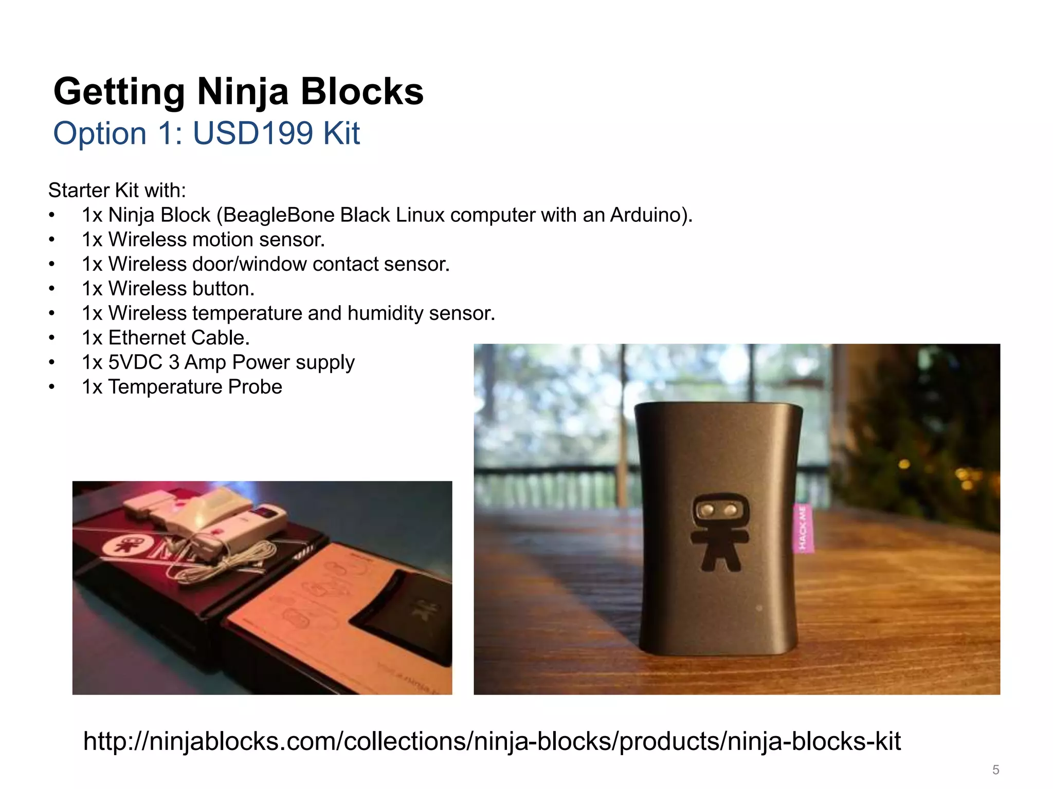 Home automation with Ninja Blocks | PPTX