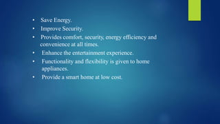 Home automation based iot | PPTX | Internet | Computing