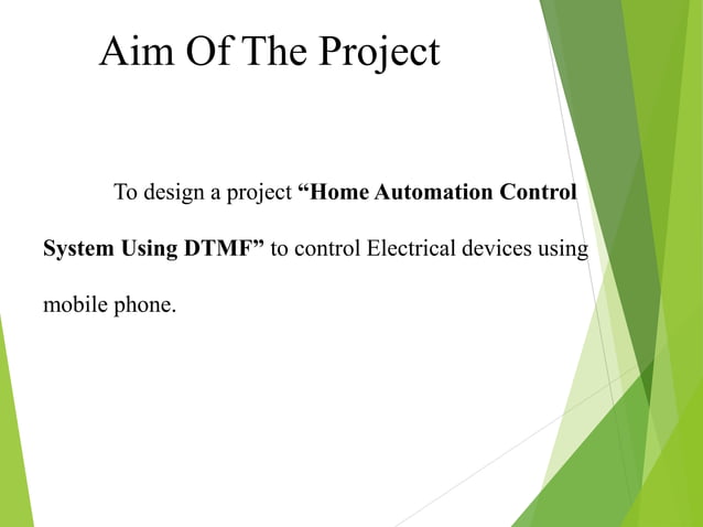Home automation control system using dtmf technology | PPTX