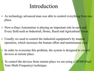 Home automation control system using dtmf technology | PPTX ...