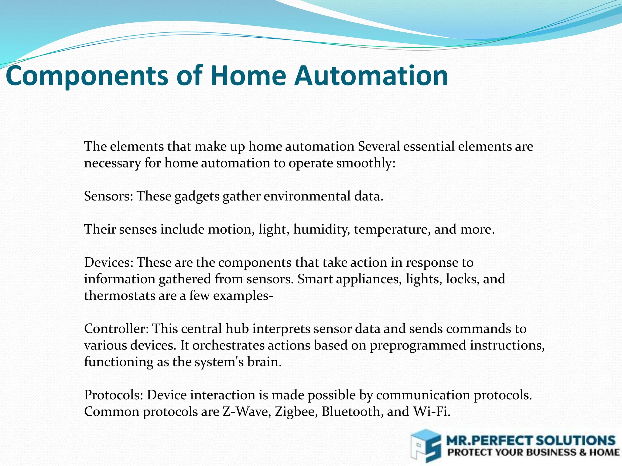 Smart Home Automation System In Chennai | Mr. Perfect Solutions | PPT