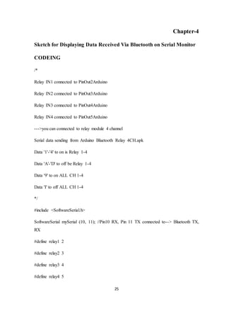 PROJECT REPORT ON Home automation using by Bluetooth | DOCX