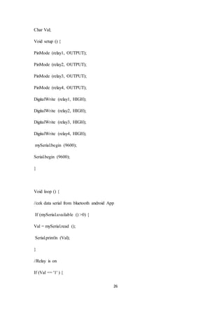 PROJECT REPORT ON Home automation using by Bluetooth | DOCX