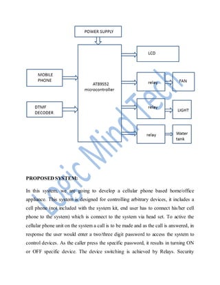Home automation using dtmf decoder | DOCX
