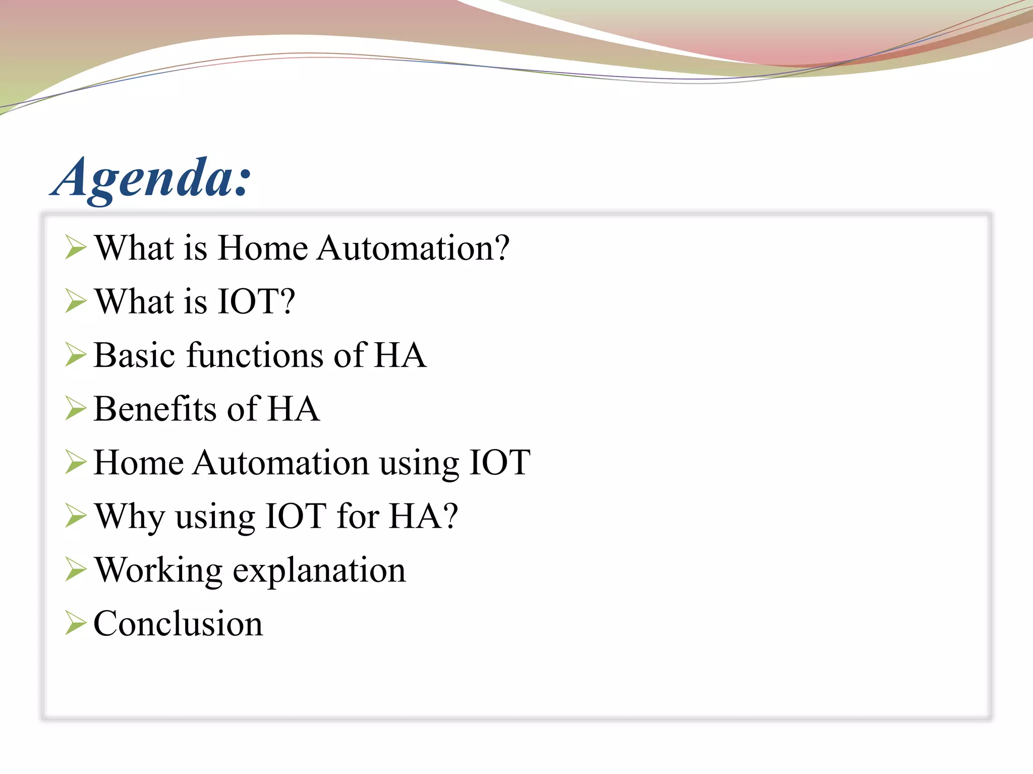 Home automation using IOT | PPTX