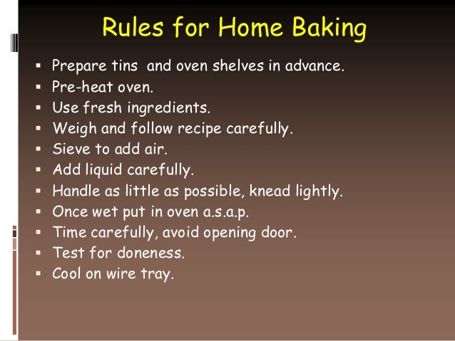Home baking