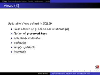 Updatable Views - What we have and what we want | PDF