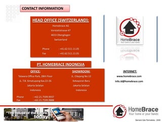 Homebrace Company Profile | PPT