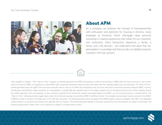 First-Time Homebuyer Checklist - APM 2019 | PPT