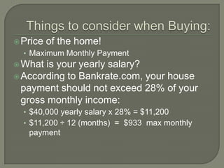 Home buying tips | PPT