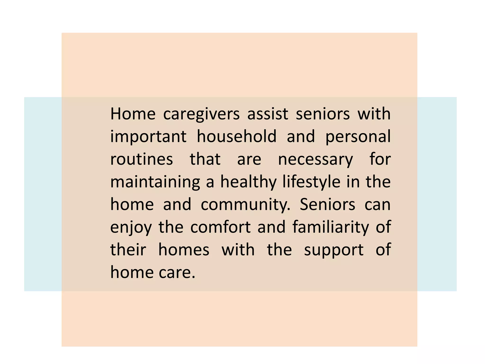 Home caregiver duties | PPTX