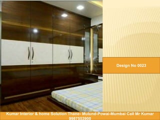 wardrobe designs for small bedroom call kumar interior 9987553900 | PPTX