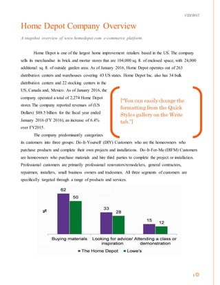 A Home Depot Analysis | DOCX