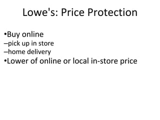 Comparison of Home Depot and Lowes | PPT