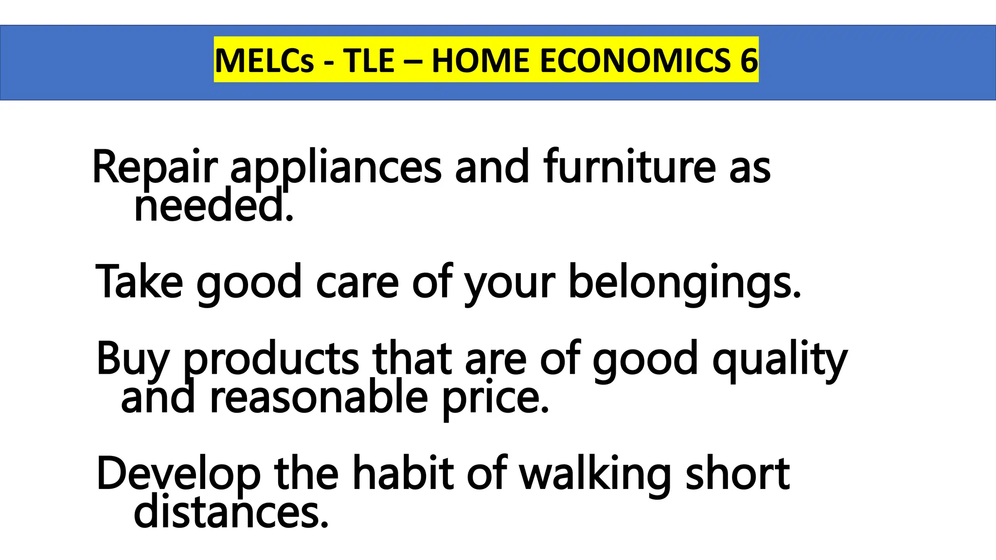 HOME ECONOMICS 6.pptx............................ | PPTX